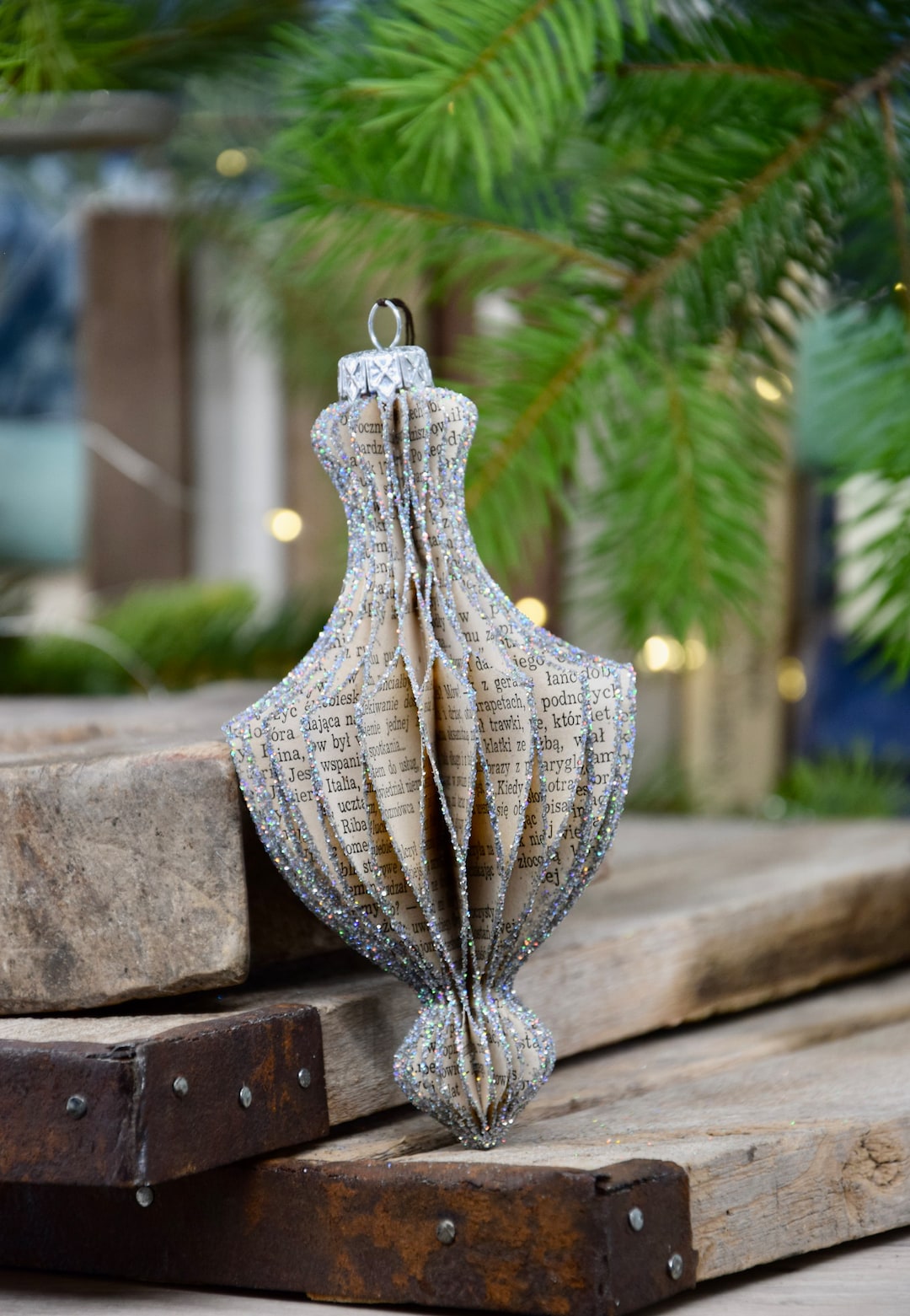 Vintage Book Paper Tree Decorations - Etsy