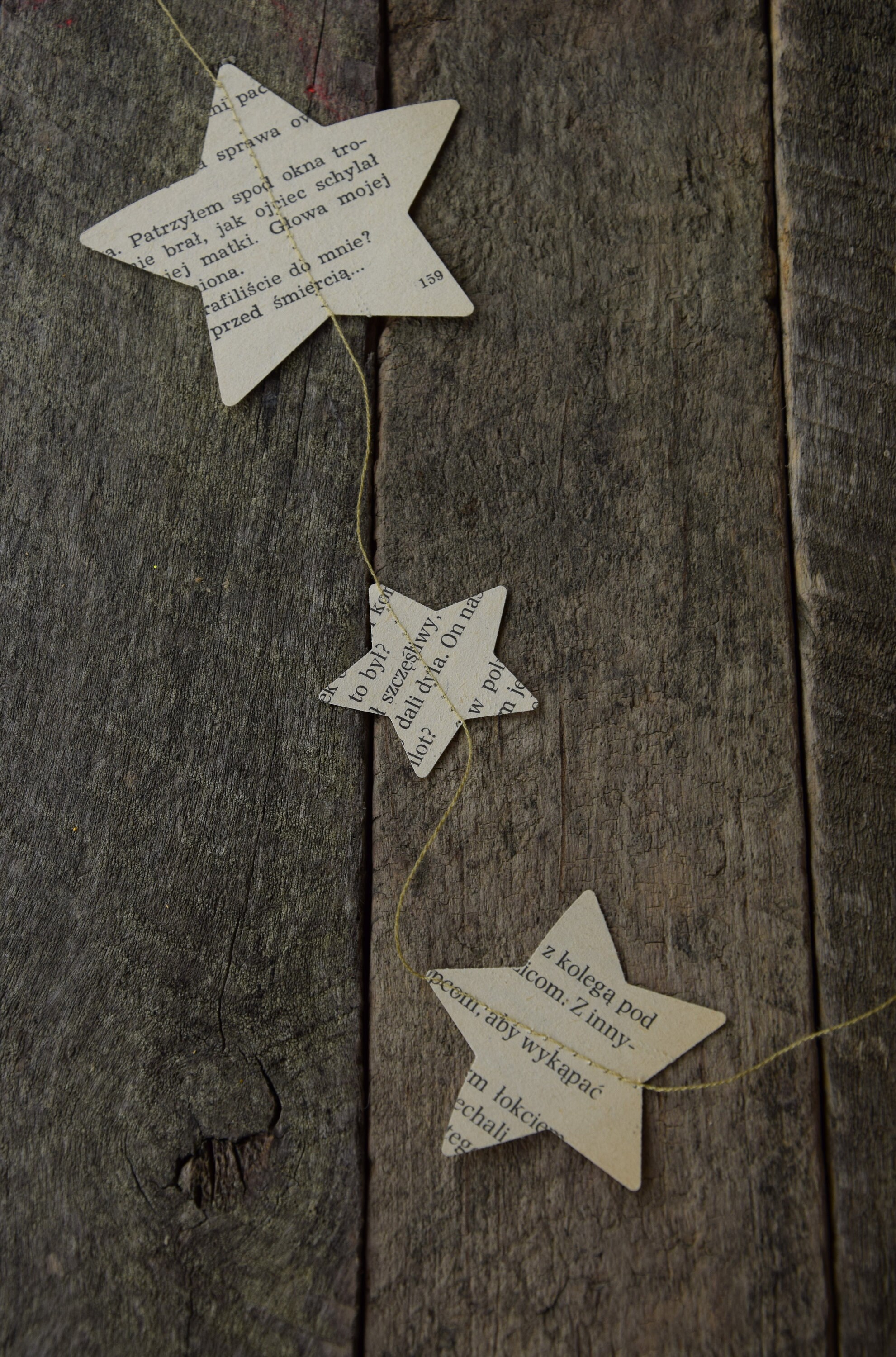 Star Garland, Star Book Pages Garland, Vintage Decor, Book Lover Gift ...