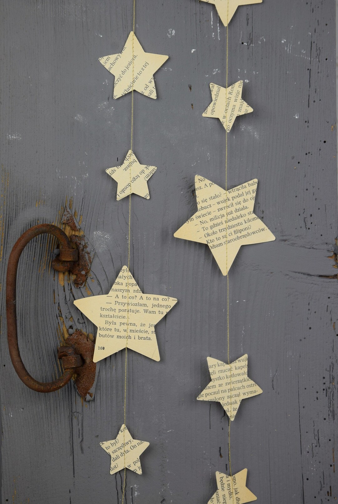 Star Garland, Star Book Pages Garland, Vintage Decor, Book Lover Gift ...