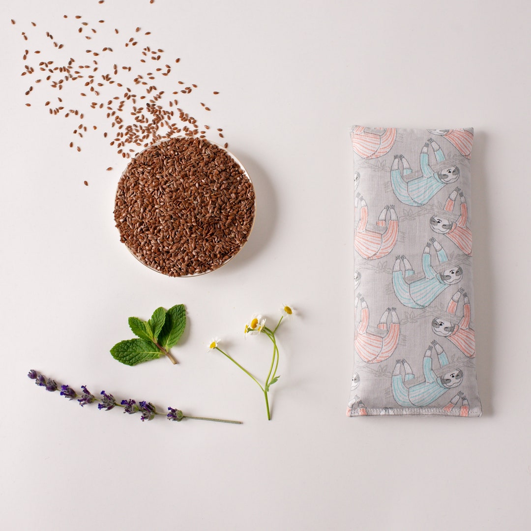 Microwavable Heating Pad With Flaxseed and Dried Herbs, Sloth Gifts for ...