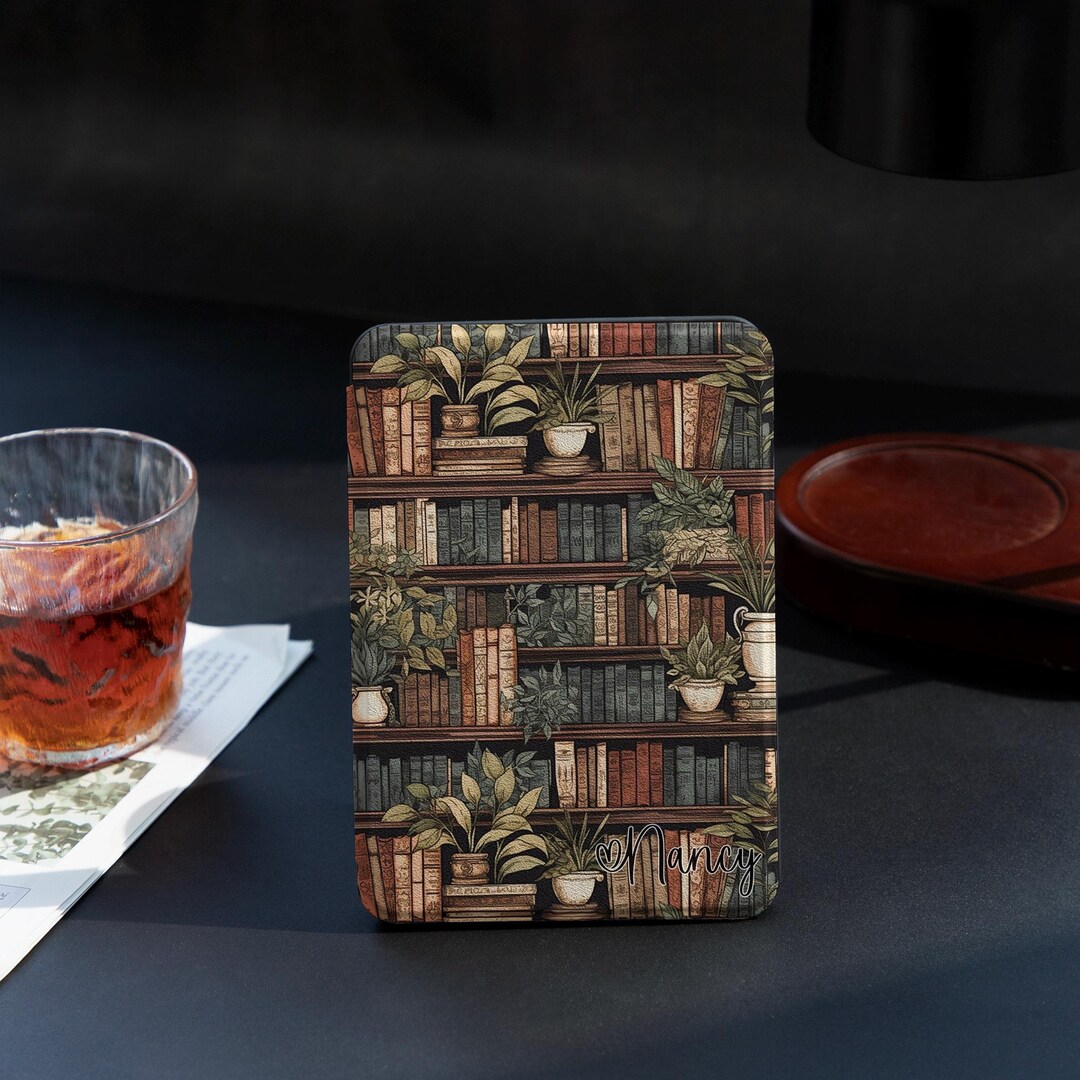 Custom Bookshelf Kindle Case With Hand Strap & Auto Wake/sleep for 10th ...