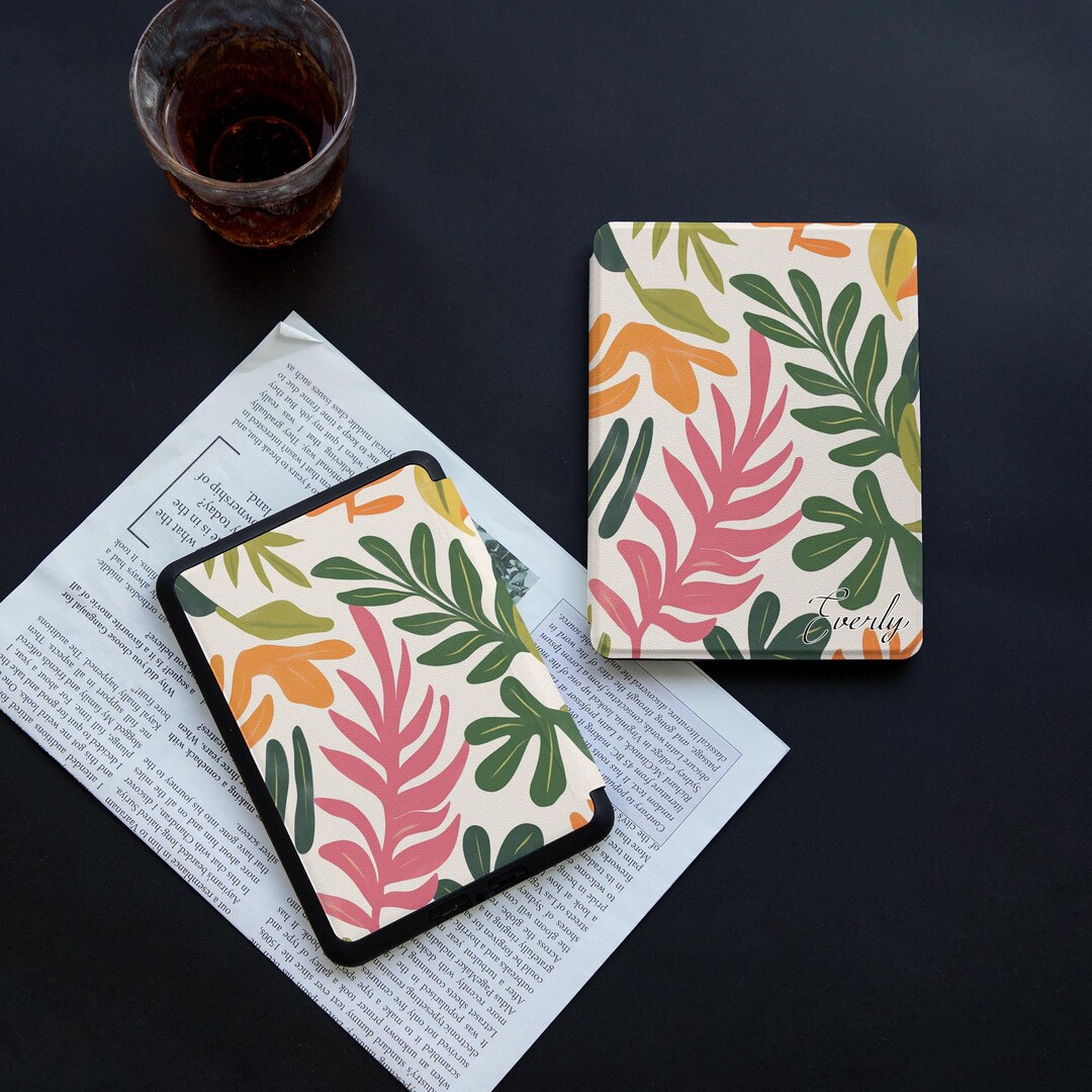 Personalized Pink Leaf With Name Paperwhite 12th Case,paperwhite 11th 6 ...