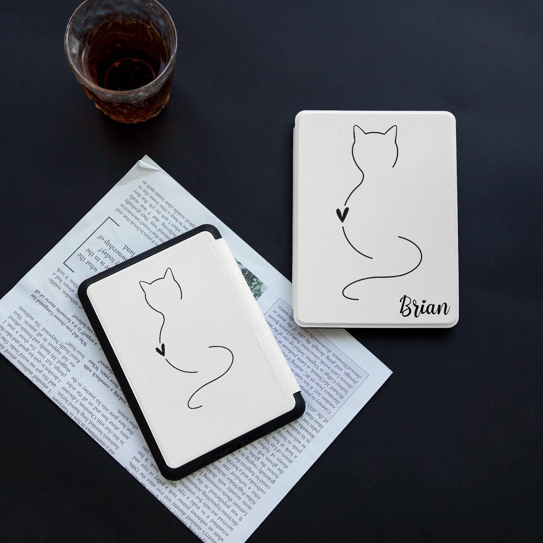 Custom Cute Cat Kindle Case With Hand Strap & Auto Wake/sleep for 10th ...