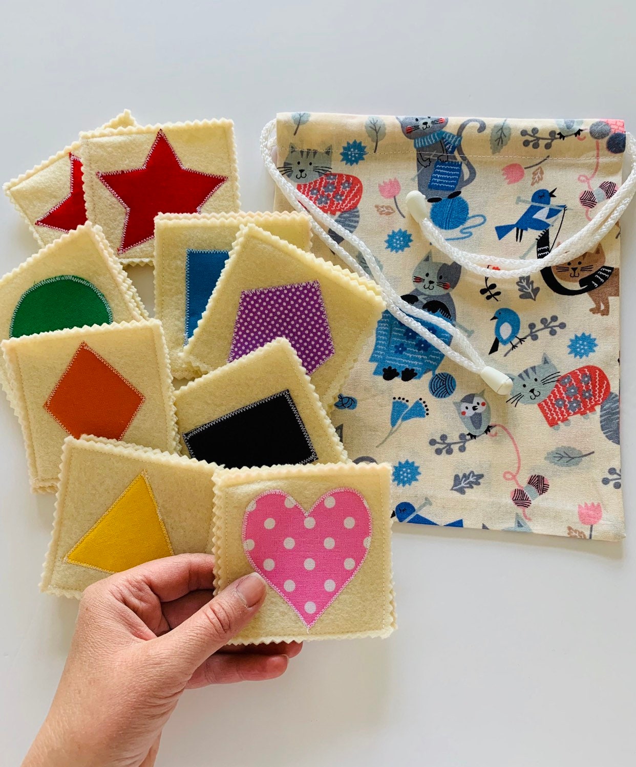 Memory Game Matching Game Shapes Memory Concentration Game - Etsy UK