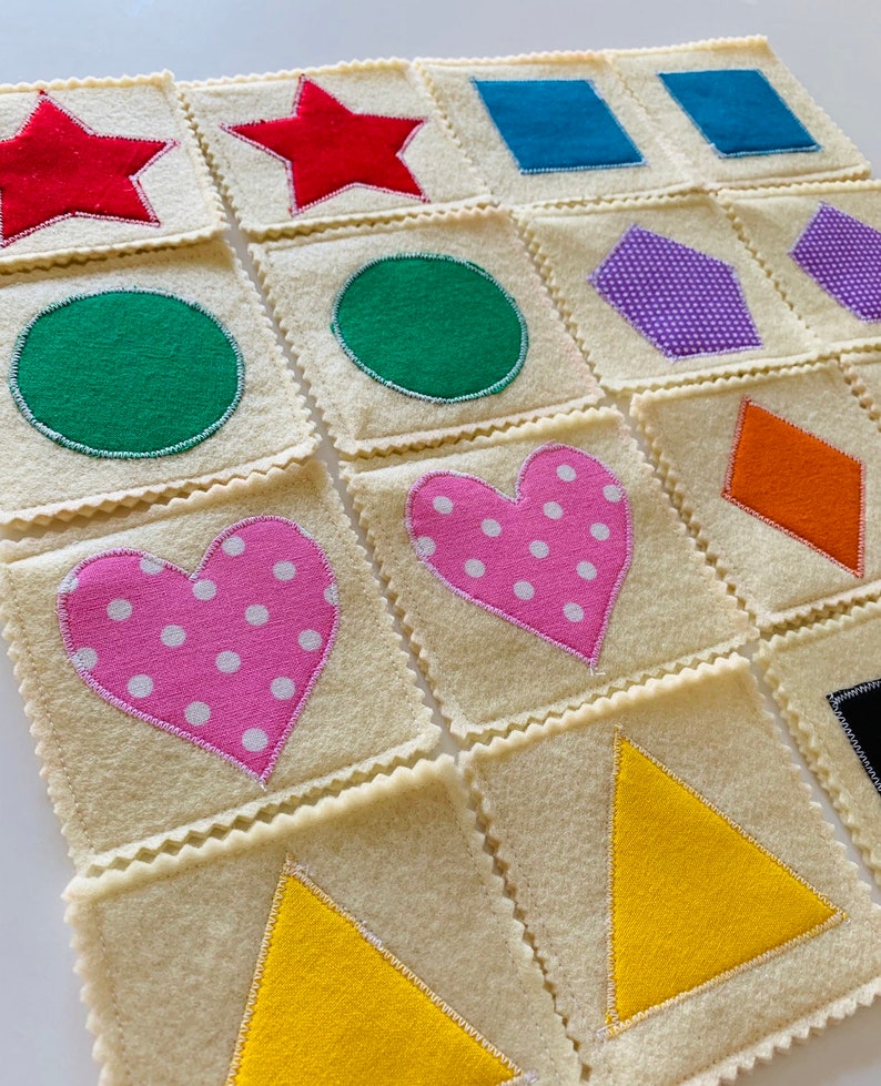 Memory Game, Matching Game, Shapes Memory Concentration Game, Colours ...