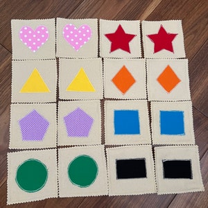 Memory Game, Matching Game, Shapes Memory Concentration Game, Colours ...