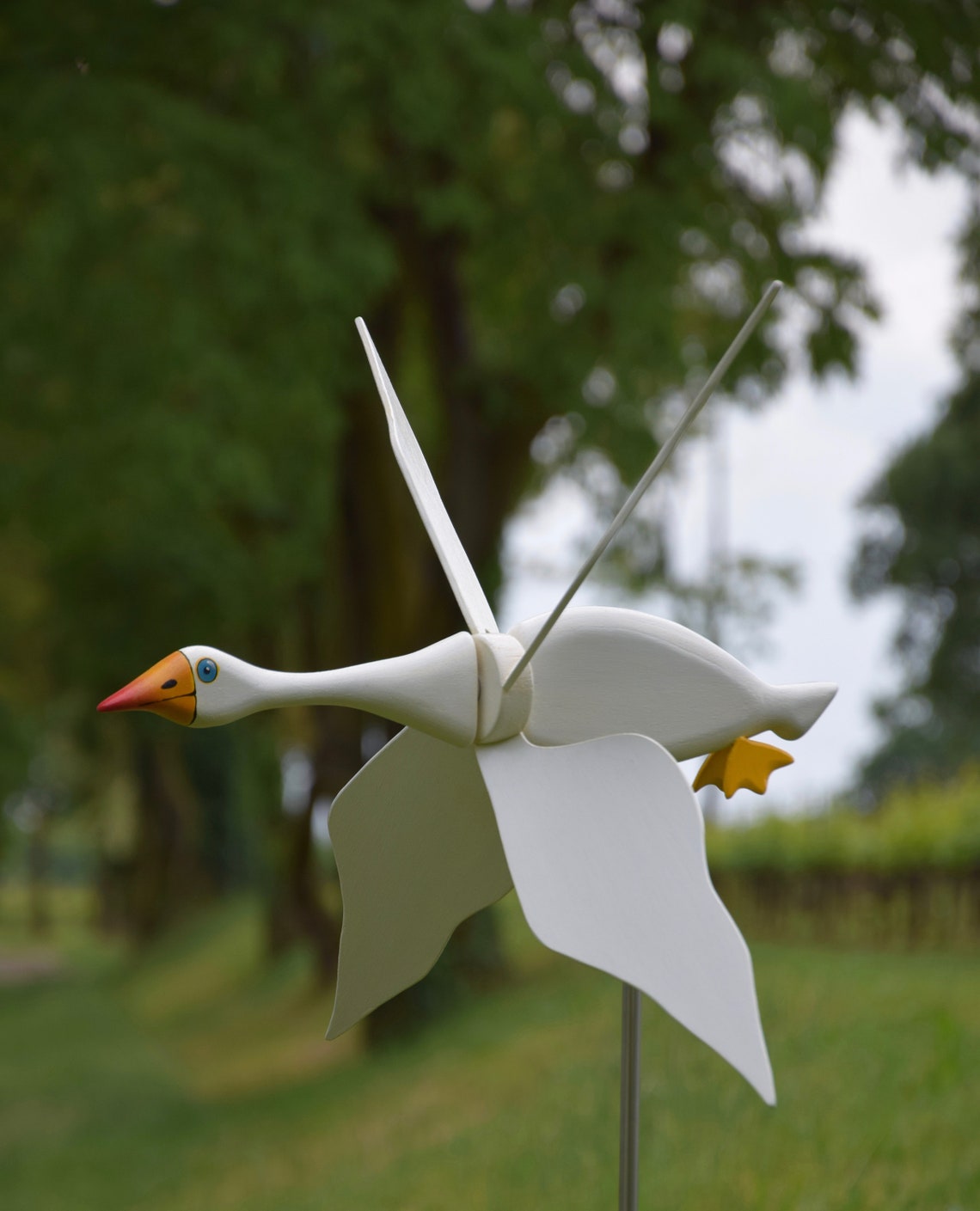 WHIRLIGIG GOOSE Wooden Bird - Etsy UK