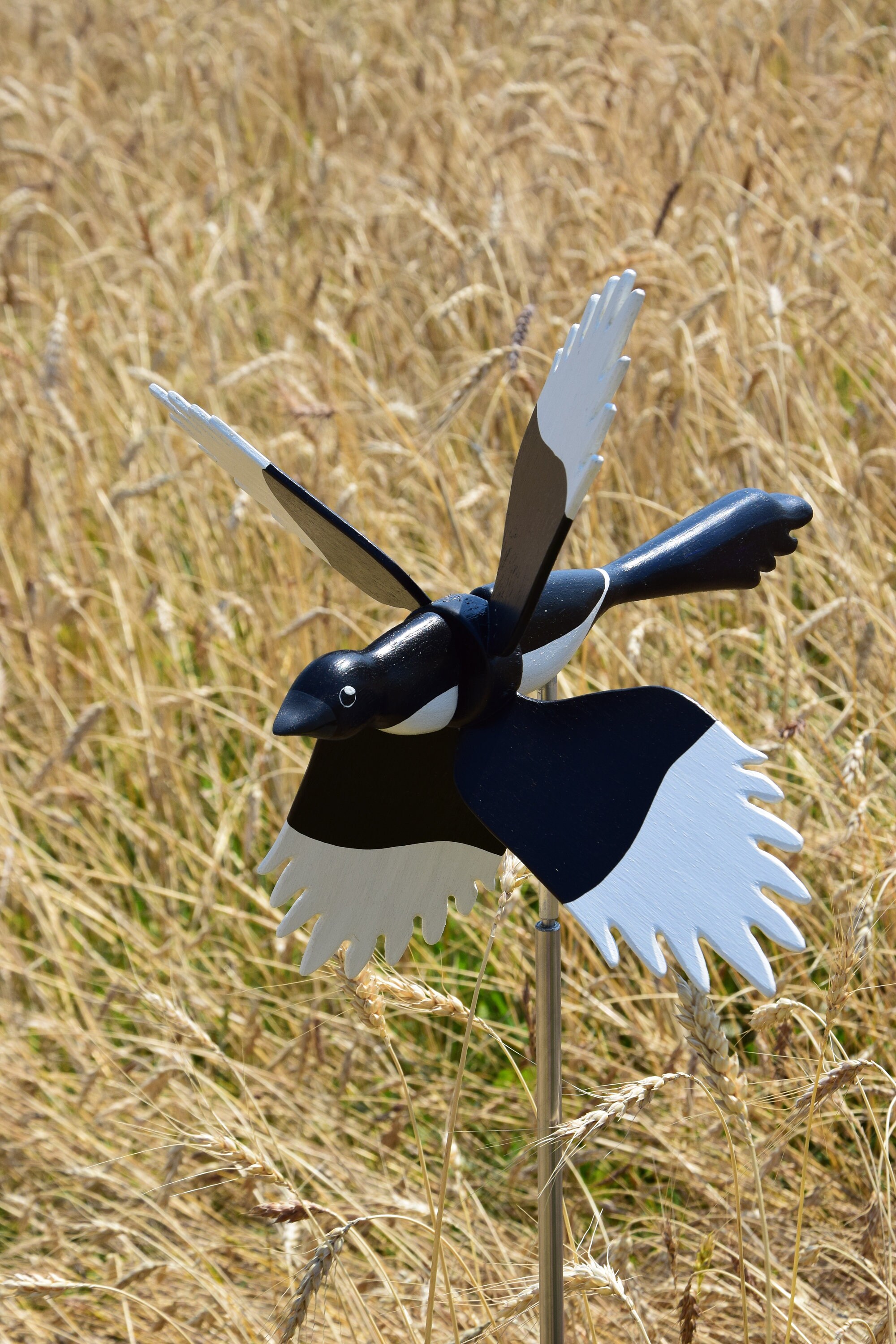 WHIRLIGIG MAGPIE Wooden Bird - Etsy