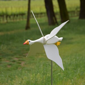 WHIRLIGIG GOOSE Wooden Bird - Etsy
