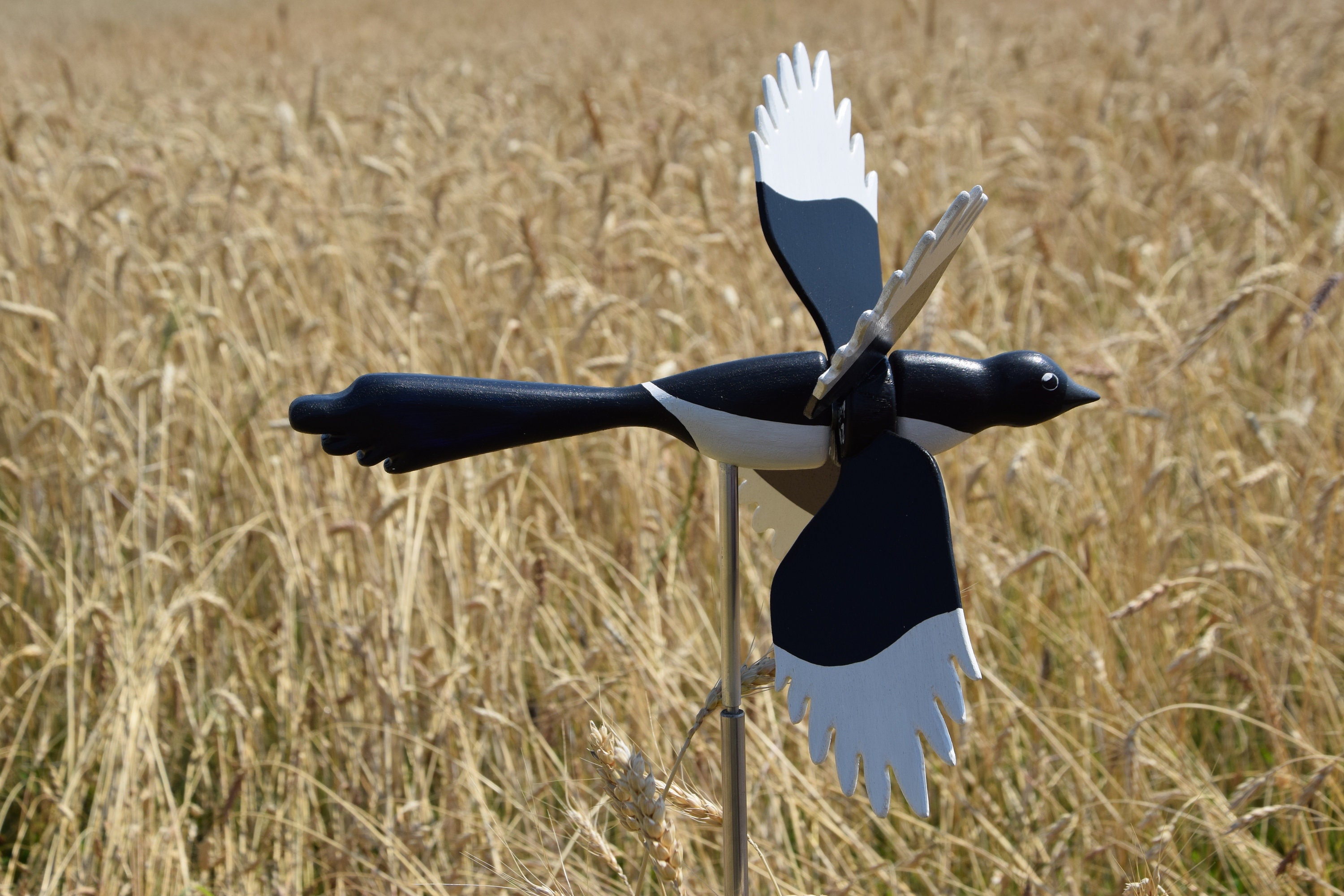 WHIRLIGIG MAGPIE Wooden Bird - Etsy
