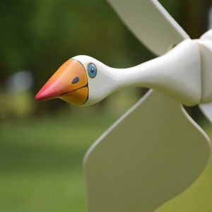 WHIRLIGIG GOOSE Wooden Bird - Etsy
