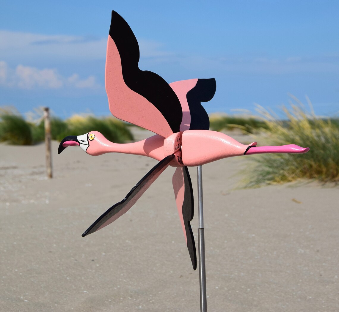 WHIRLIGIG FLAMINGO Flower Ornament | Etsy
