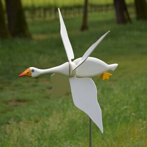 WHIRLIGIG GOOSE Wooden Bird - Etsy