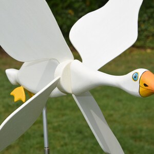 WHIRLIGIG GOOSE Wooden Bird - Etsy