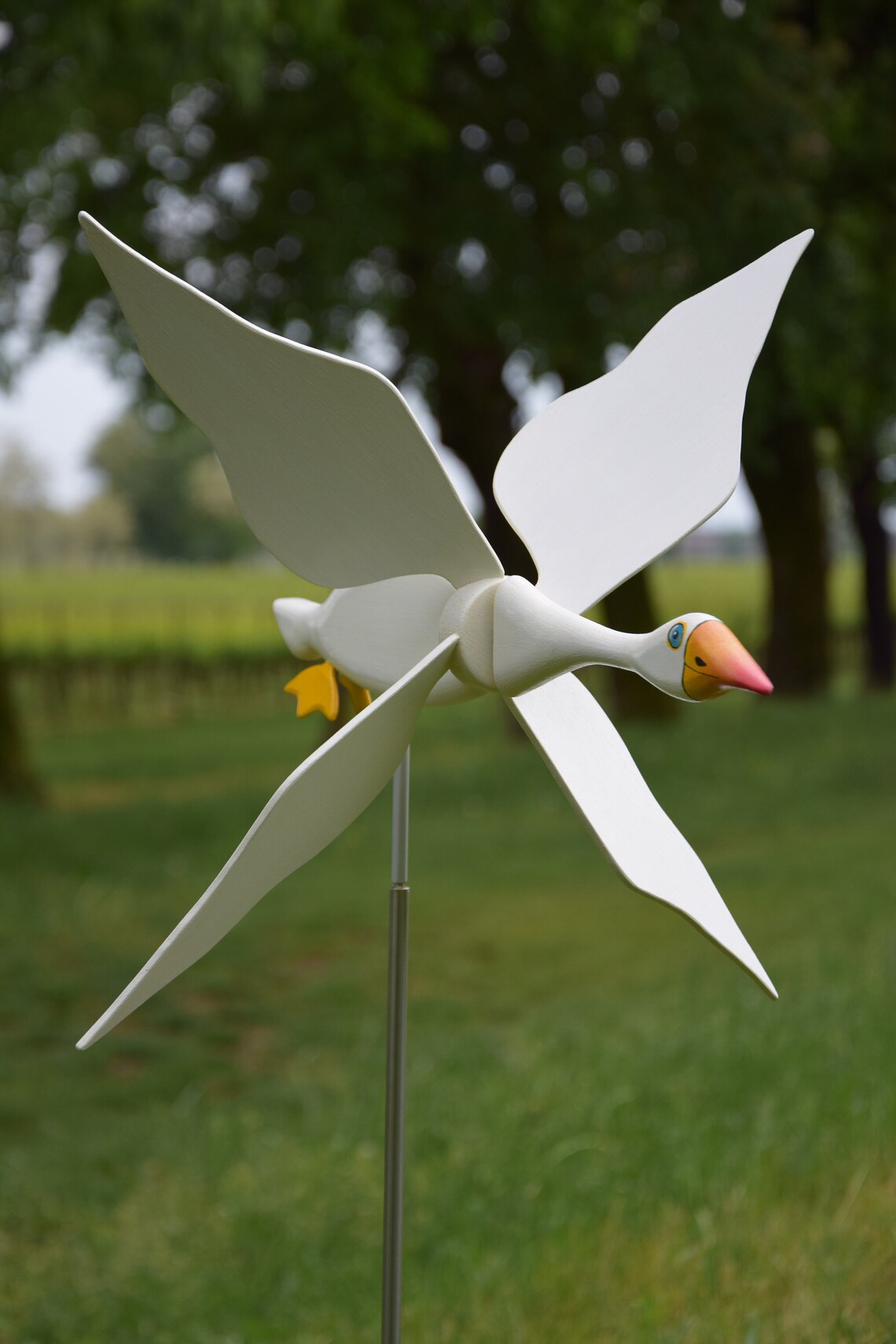 WHIRLIGIG GOOSE Wooden Bird - Etsy UK