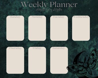 Moth Weekly Planner 2024 - Etsy