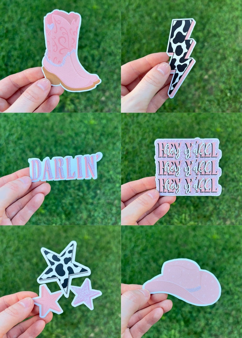 Cowgirl Sticker Pack Vinyl Decal For Water Bottles Laptops Notebooks
