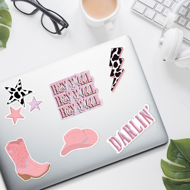 Cowgirl Sticker Pack Vinyl Decal For Water Bottles Laptops Notebooks