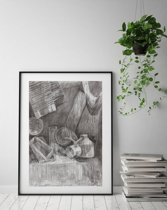 Original Drawing still Life With Baking Tins by - Etsy