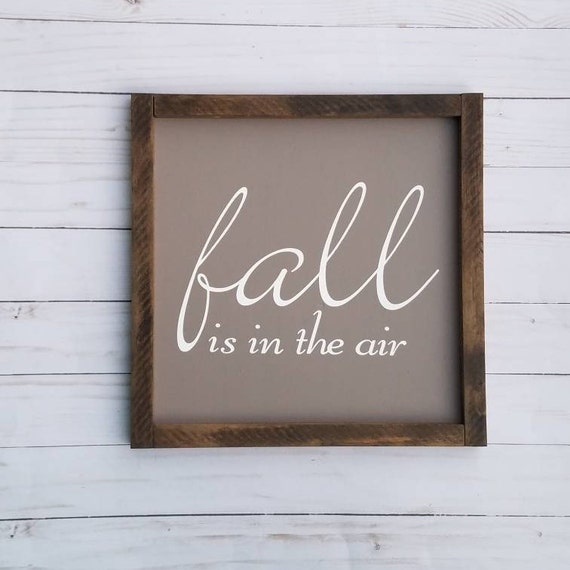 Fall is in the air. Fall signs. Fall decor. Free shipping. | Etsy