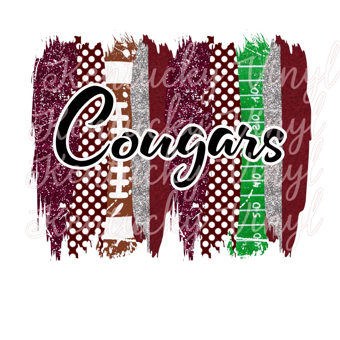 Maroon and Gold Football Brush Stroke PNG - Etsy