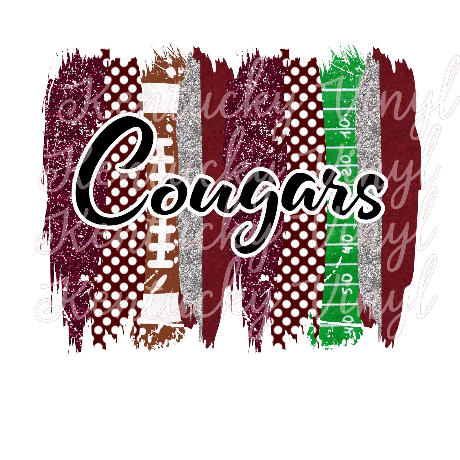 Maroon and Gold Football Brush Stroke PNG - Etsy