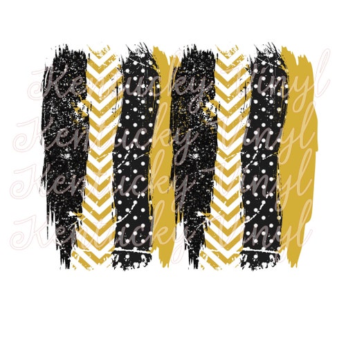 Black and Gold Brush Stroke PNG for Sublimation - Etsy