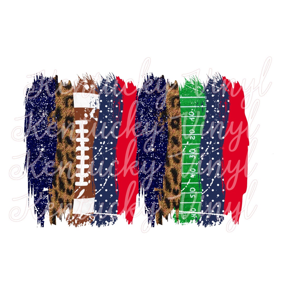 Navy and Red Football Brush Stroke PNG - Etsy