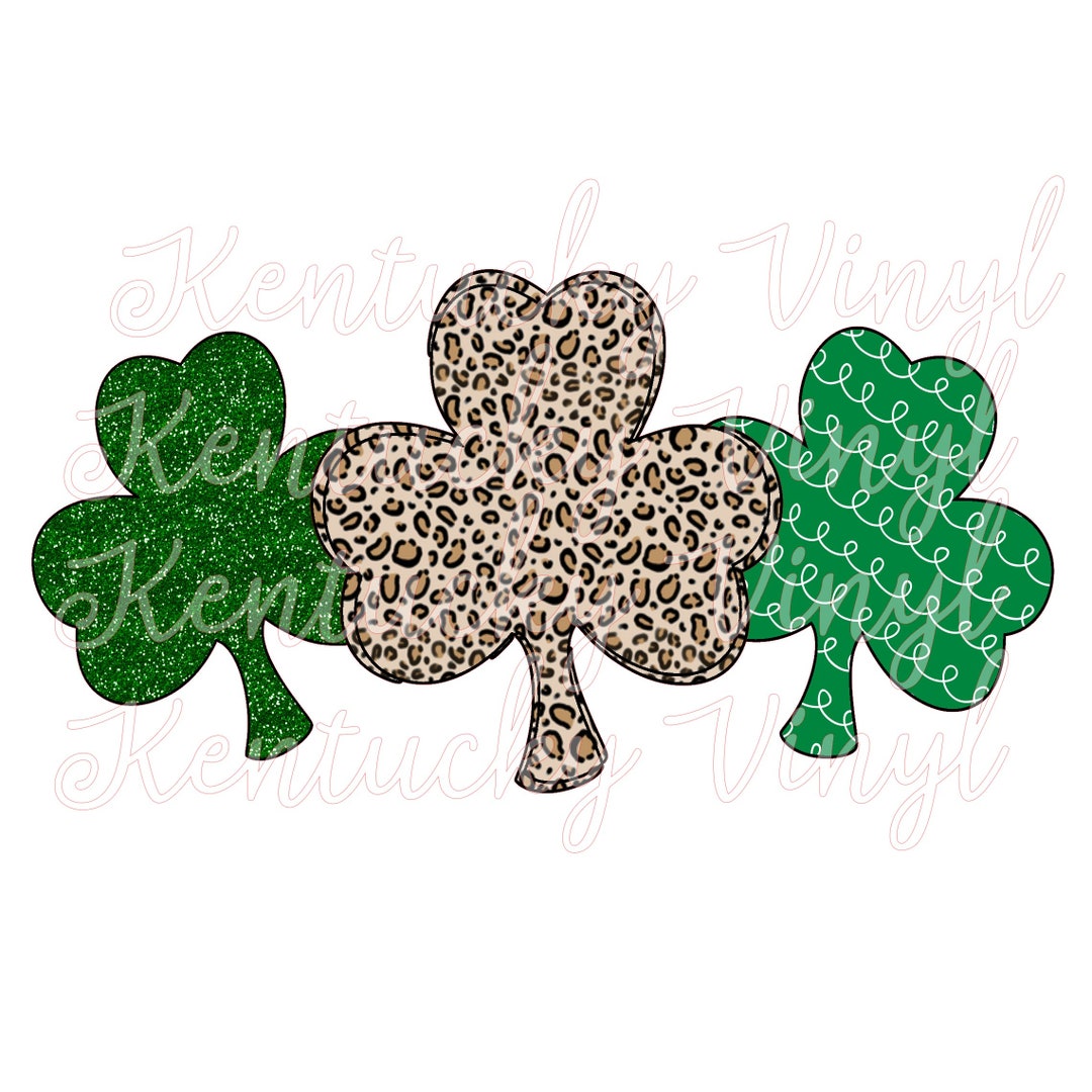 Shamrock Leopard Print PNG for Sublimation - Etsy