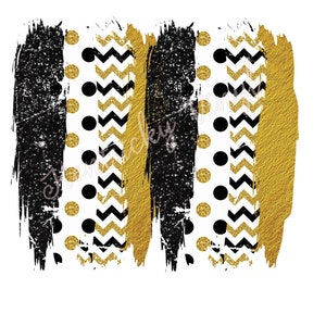 Black and Gold Brush Stroke PNG for Sublimation - Etsy