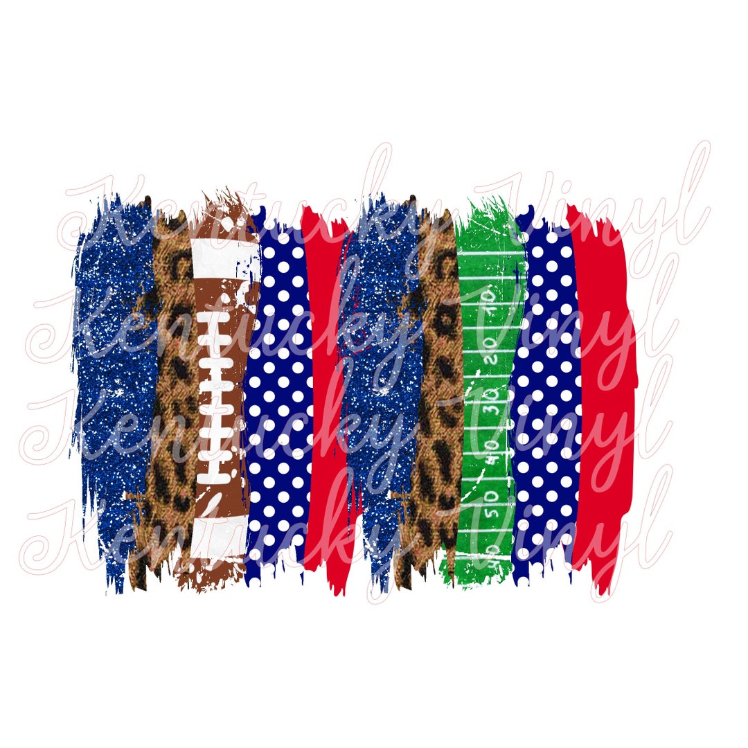 Blue and Red Football Brush Stroke PNG - Etsy
