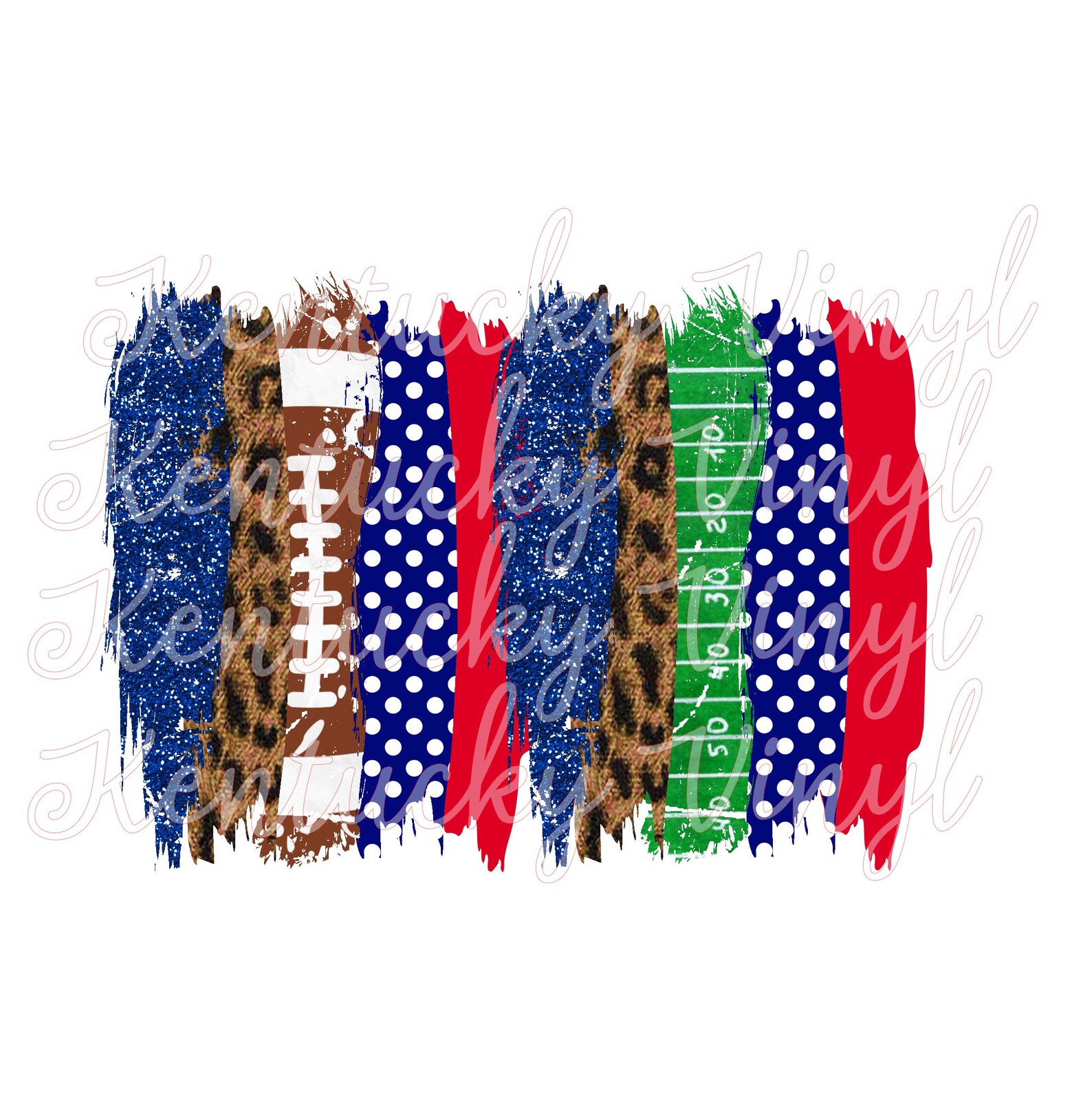 Blue and Red Football Brush Stroke PNG - Etsy