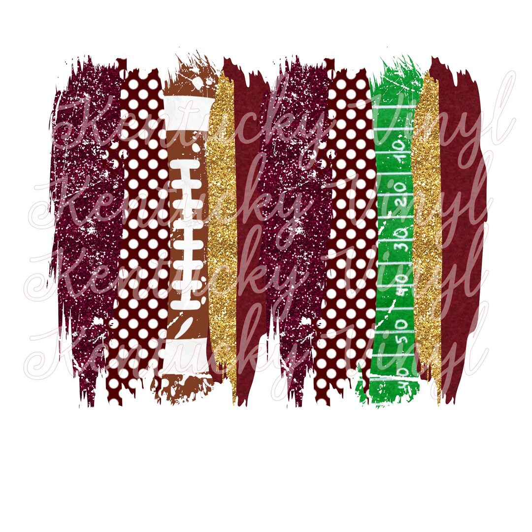 Maroon and Gold Football Brush Stroke PNG - Etsy