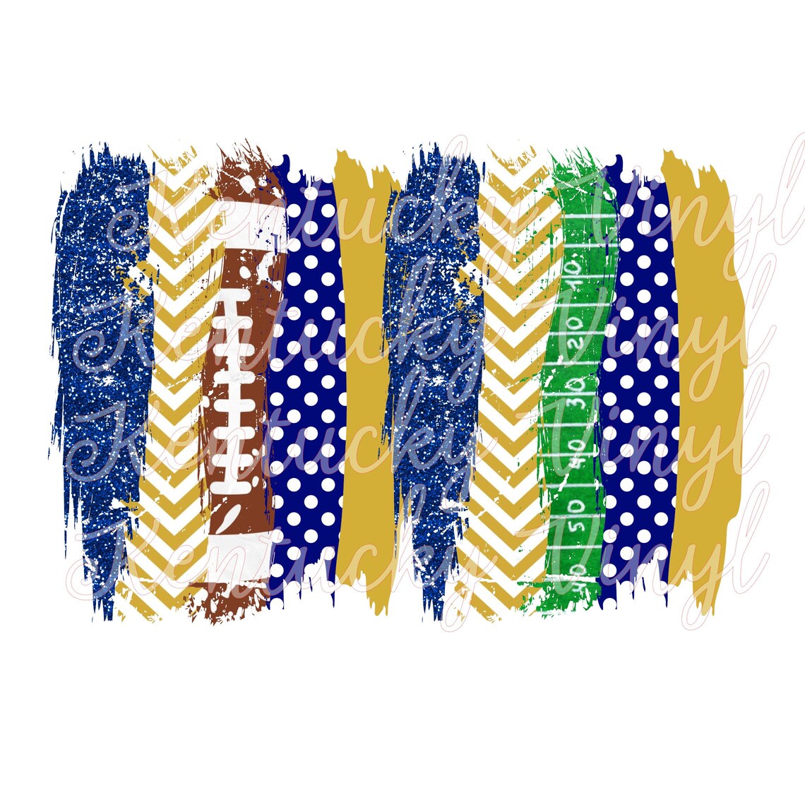 Blue and Gold Football Brush Stroke PNG - Etsy