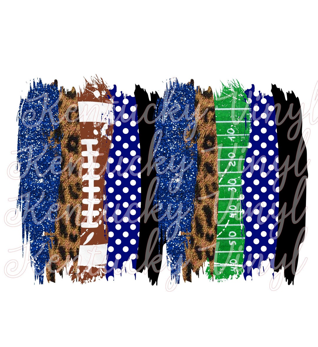 Blue and Black Football Brush Stroke PNG - Etsy