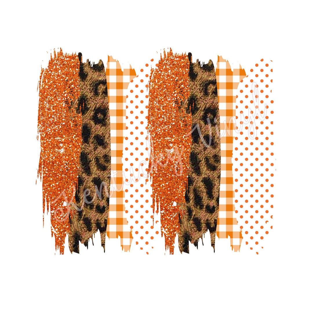 Orange Cheetah Brush Stroke PNG for Sublimation - Etsy