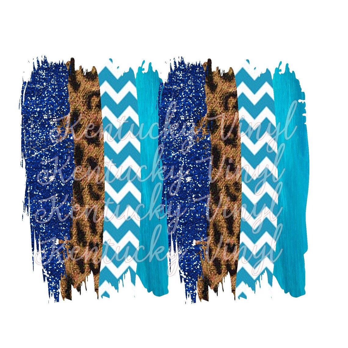 Blue Cheetah Brush Stroke PNG for Sublimation | Etsy