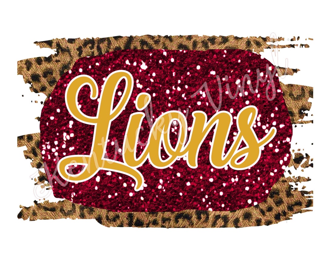 Lions and Phoenix Maroon/cheetah PNG - Etsy