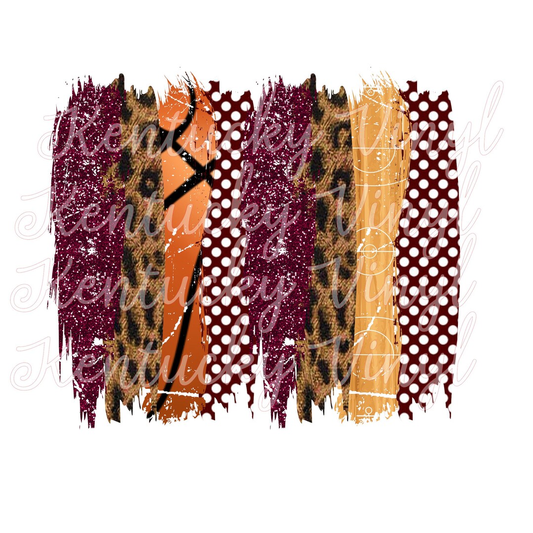 Maroon Basketball Brush Stroke PNG - Etsy