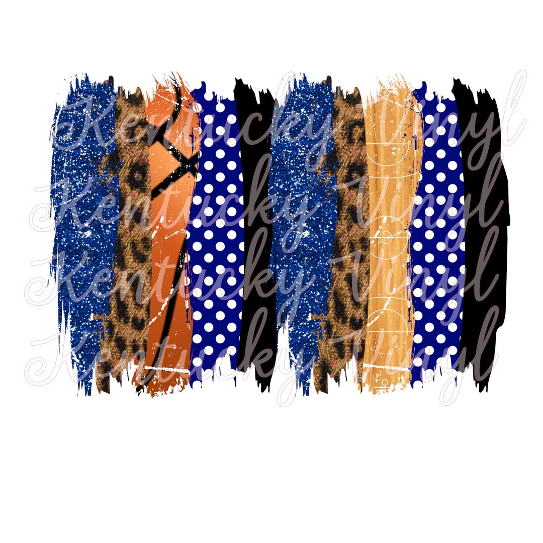 Blue and Black Basketball Brush Stroke PNG - Etsy