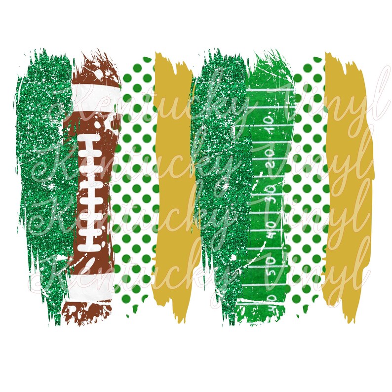 Green and Gold Football Brush Stroke PNG - Etsy