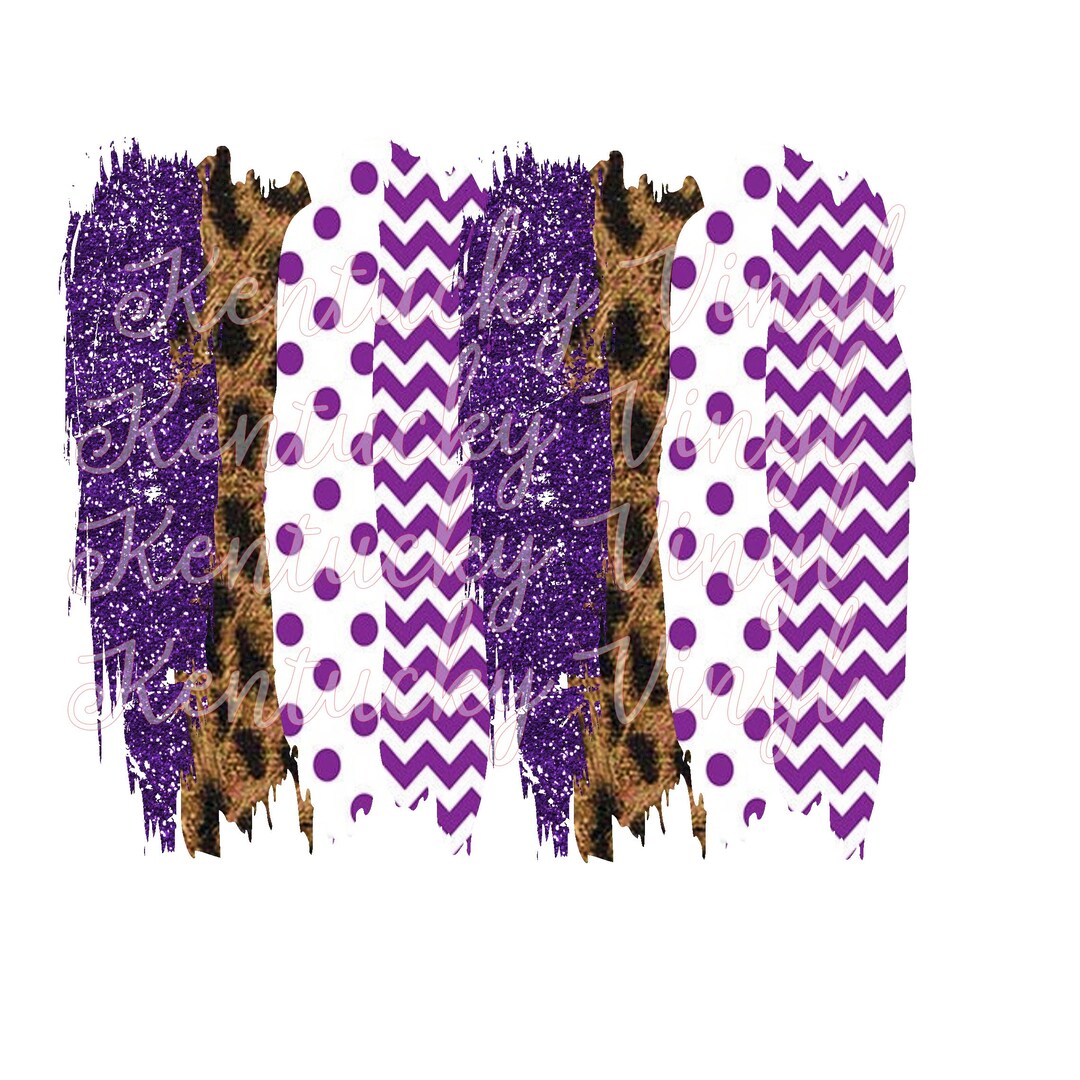 Purple, White & Cheetah Brush Stroke PNG for Sublimation - Etsy