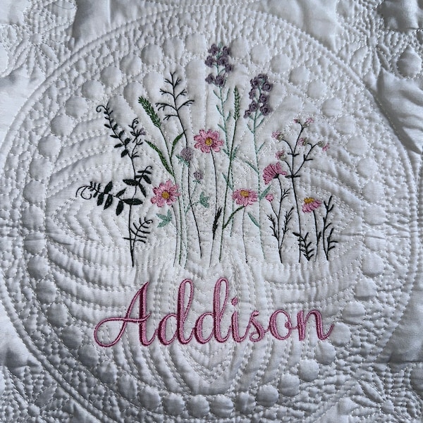 Embroidered Quilt - Etsy