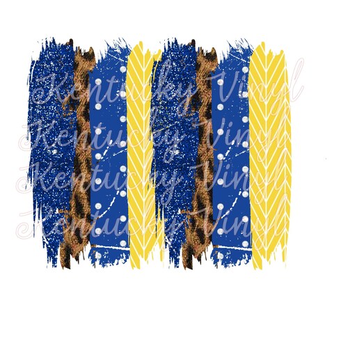 Blue and Yellow Brush Stroke Background Hand Drawn Sublimation - Etsy