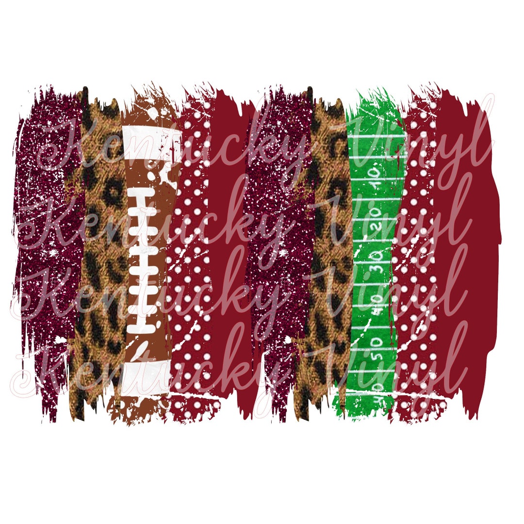 Maroon and White Football Brush Stroke PNG - Etsy