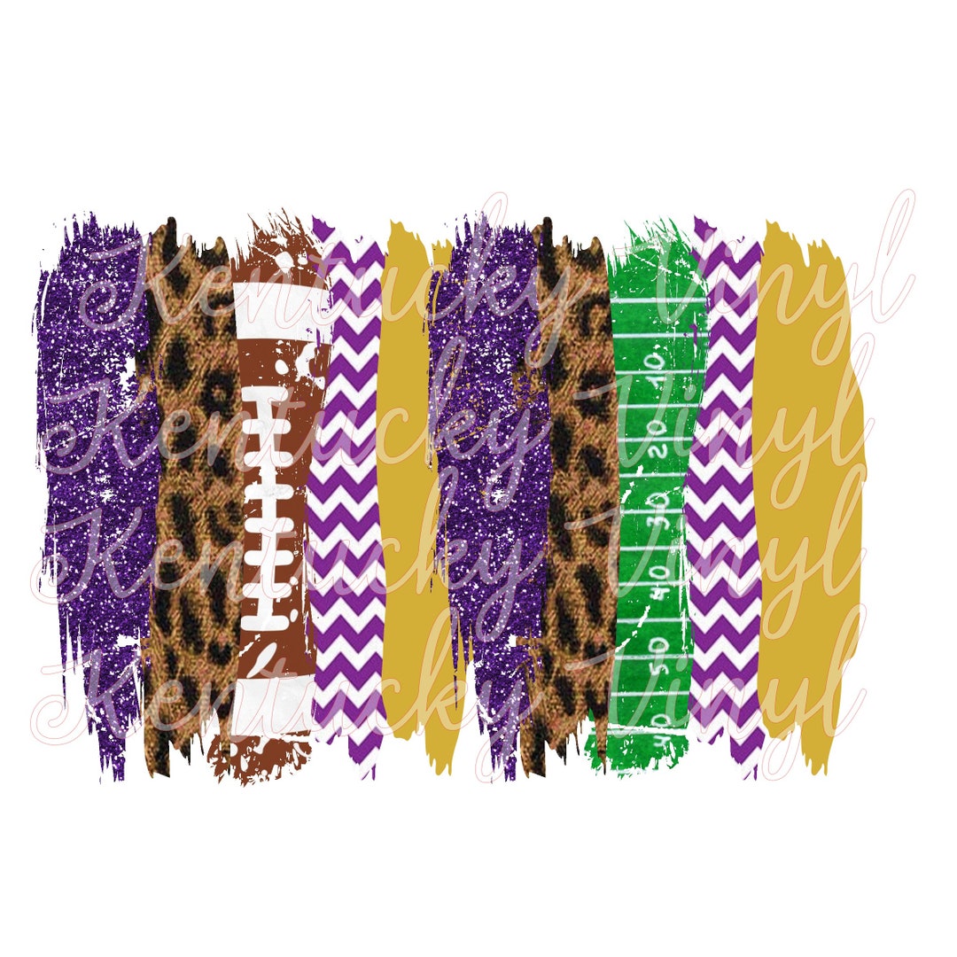 Purple and Gold Football Brush Stroke PNG for Sublimation - Etsy