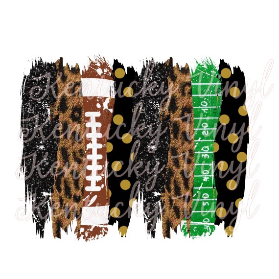 Black and Gold Football Brush Stroke PNG - Etsy