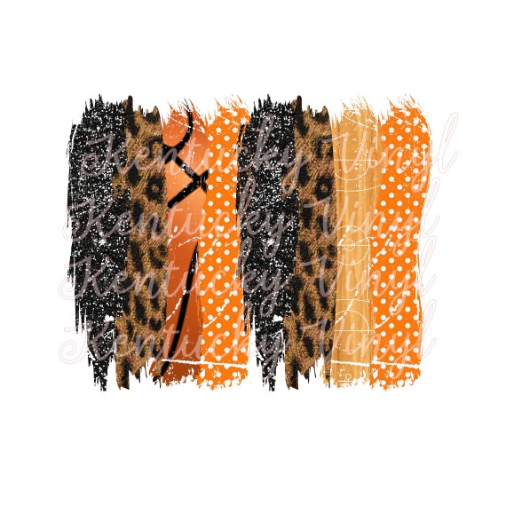 Orange and Black Basketball Brush Stroke PNG - Etsy