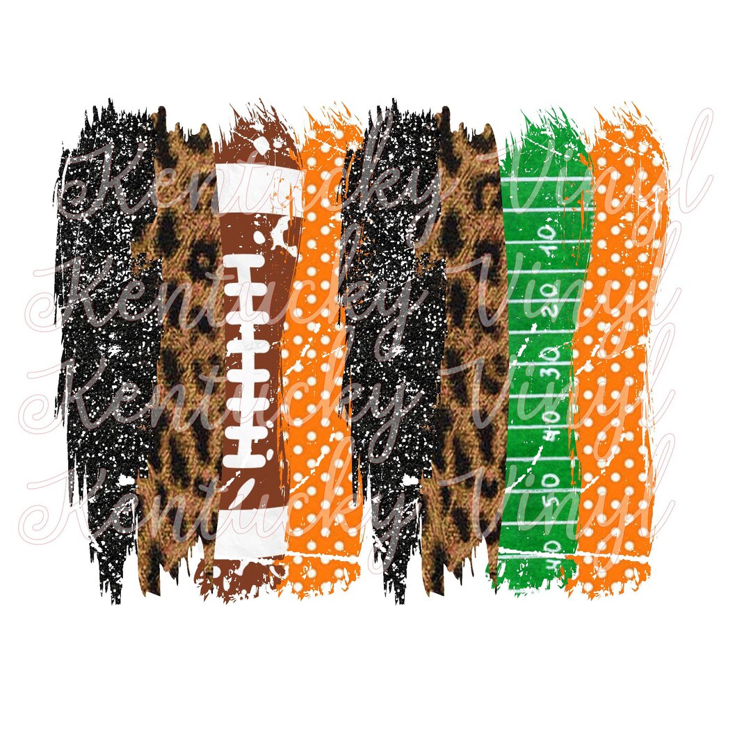 Orange and Black Football Brush Stroke PNG - Etsy