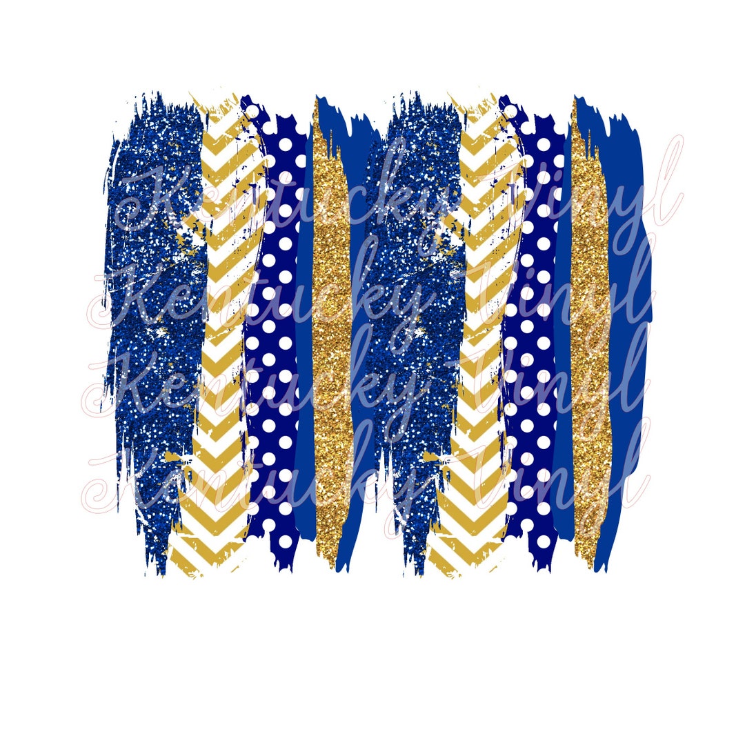 Royal Blue and Gold Brush Stroke PNG - Etsy